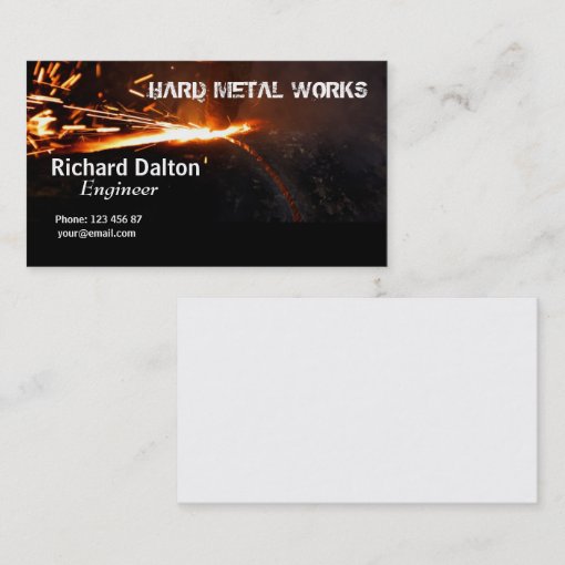Metal works business card | Zazzle