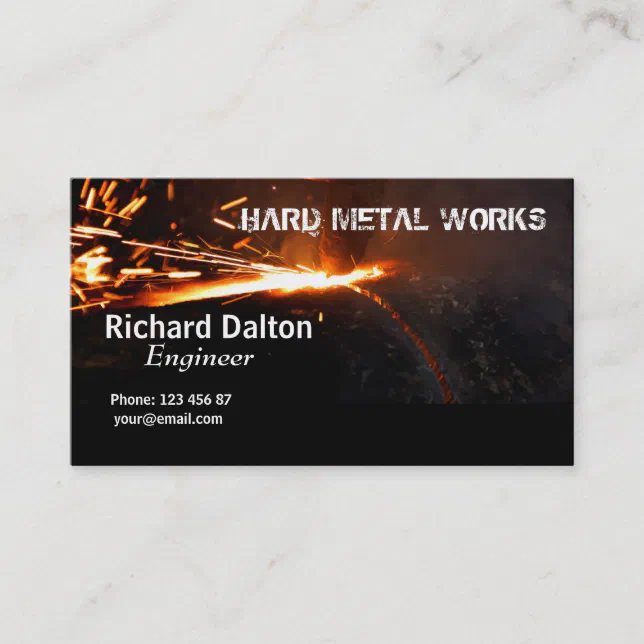 Metal works business card | Zazzle