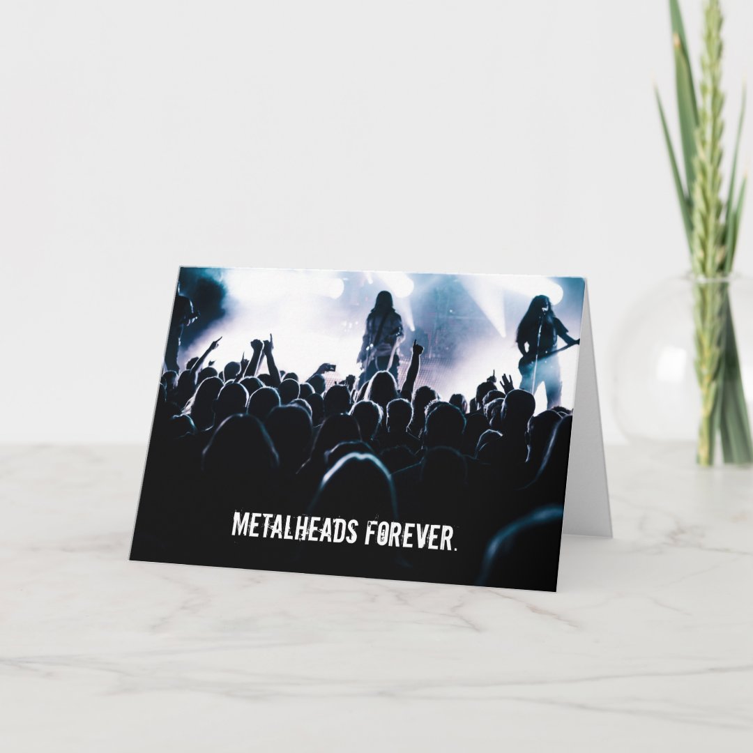 Metalheads Forever Heavy Metal Birthday Card | Zazzle