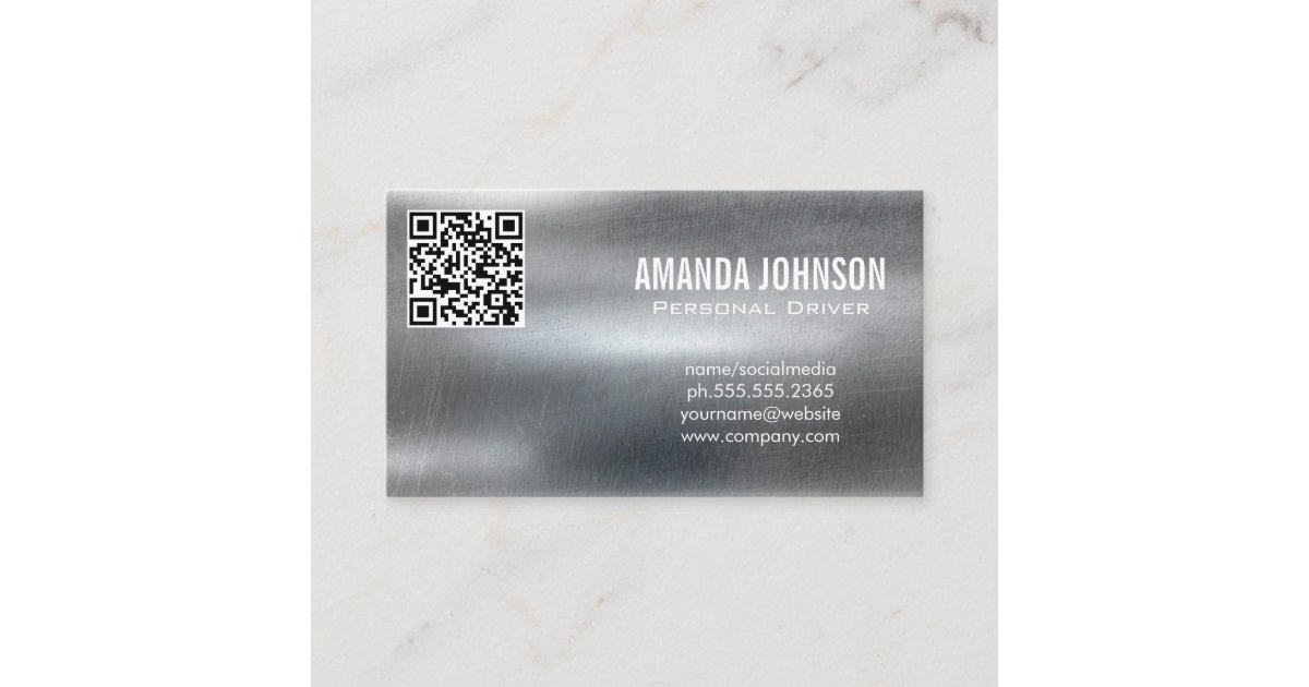 Metallic Background | QR Code Business Card | Zazzle