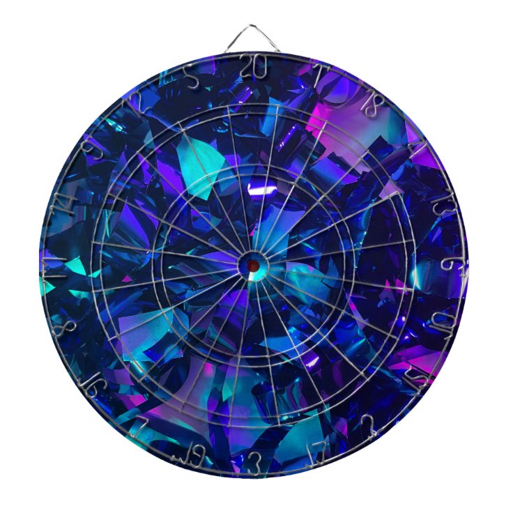 Metallic Blue and Purple Crystal Dart Board | Zazzle