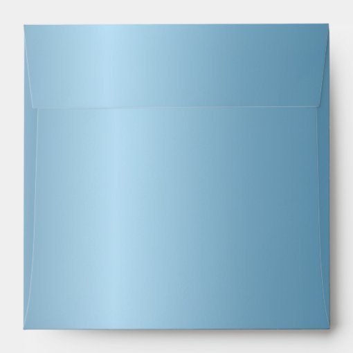 Metallic Blue Envelope with a Blue Chevron Liner | Zazzle