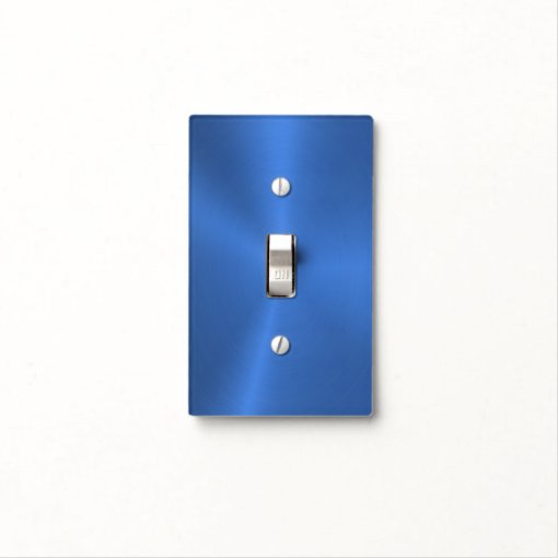 Metallic blue texture background light switch cover | Zazzle
