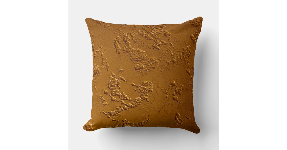 Metallic bronze throw pillow | Zazzle