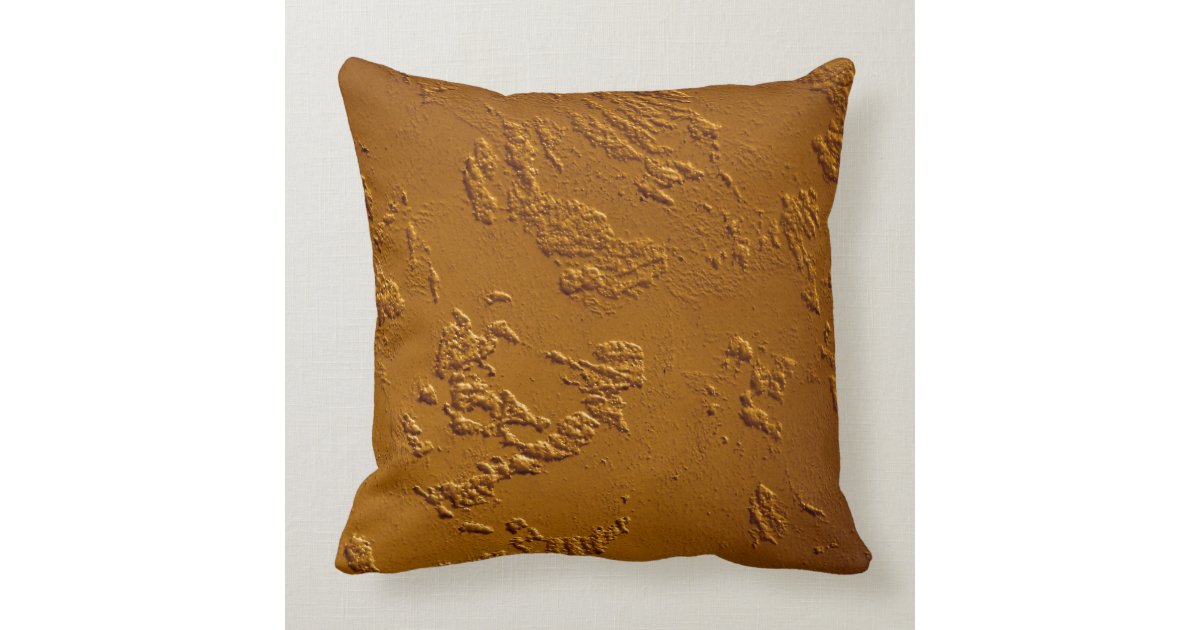 Metallic bronze throw pillow | Zazzle.com