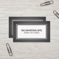 Metallic Brushed Borders Business Card | Zazzle