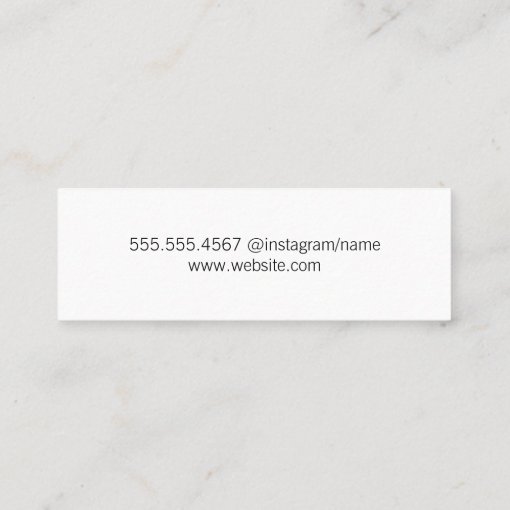 Metallic Brushed (Faux) Mini Business Card | Zazzle