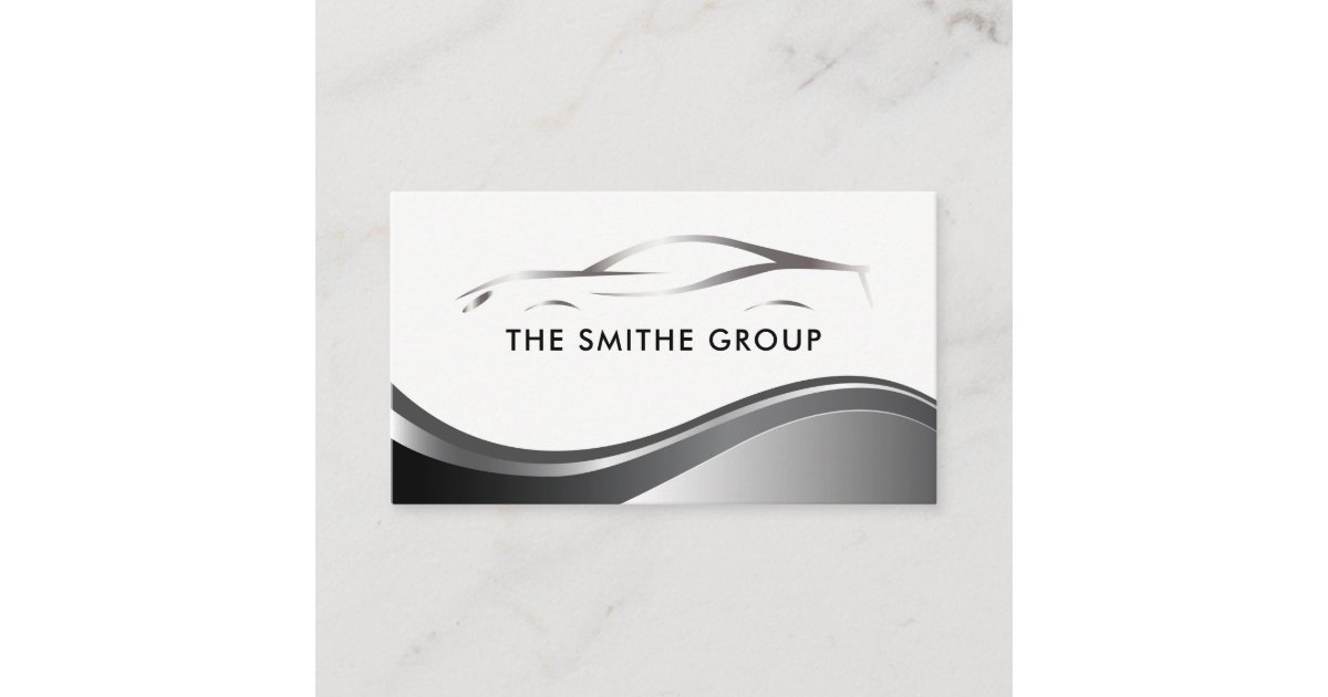 Metallic Car Auto Industry Business Card | Zazzle