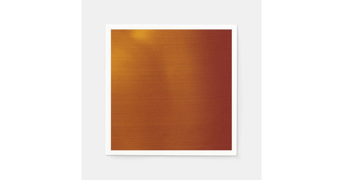 Metallic Copper Paper Napkins | Zazzle