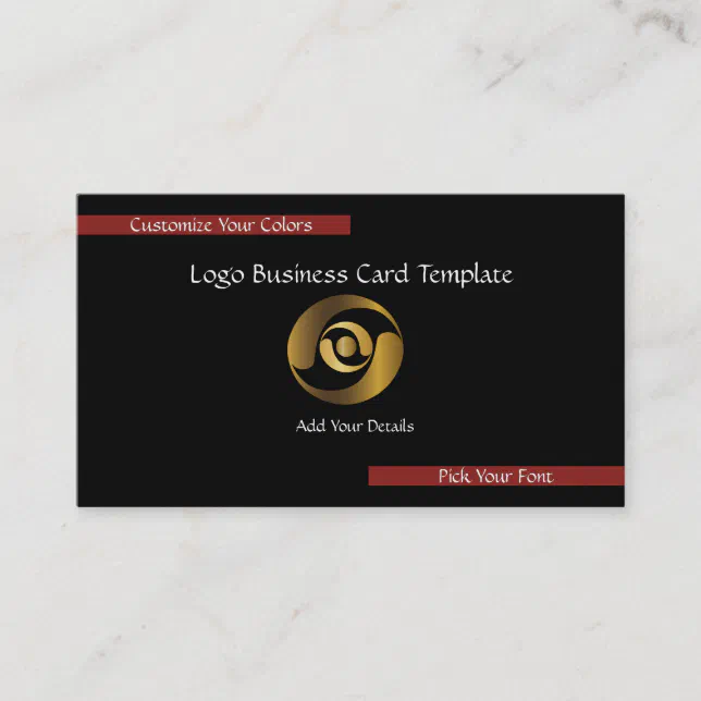 Metallic Corporate Logo - Simple Gold Logo Business Card | Zazzle