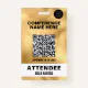 Metallic Faux Gold Foil QR Code Conference Event Badge | Zazzle