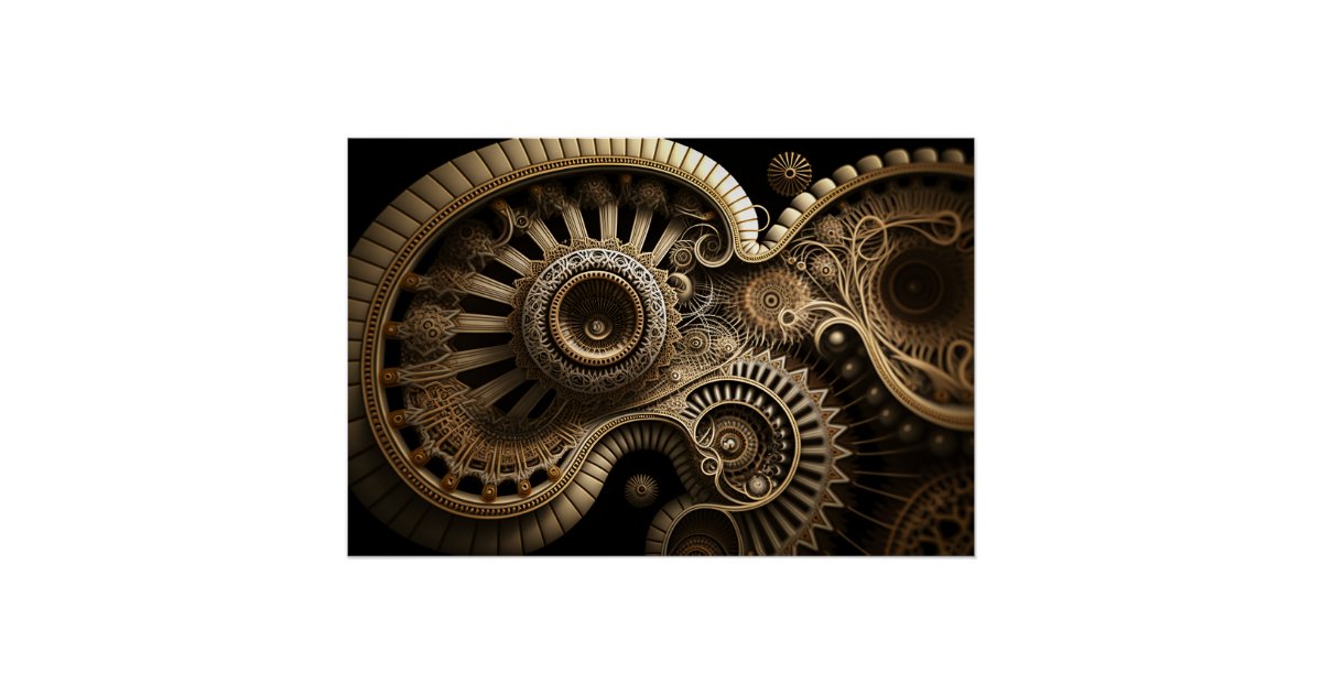 Metallic Fractals Poster | Zazzle