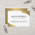 Metallic Gold Accent Business Card | Zazzle