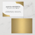 Metallic Gold Accent Business Card | Zazzle
