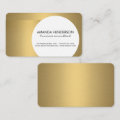 Metallic Gold Accent | Metallic Brushed Business Card | Zazzle