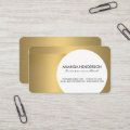 Metallic Gold Accent | Metallic Brushed Business Card | Zazzle