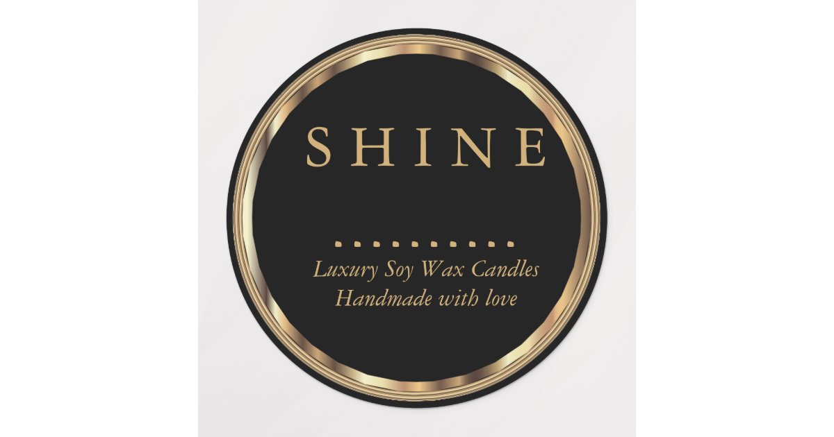 ⭐ Metallic Gold and Black Labels | Zazzle