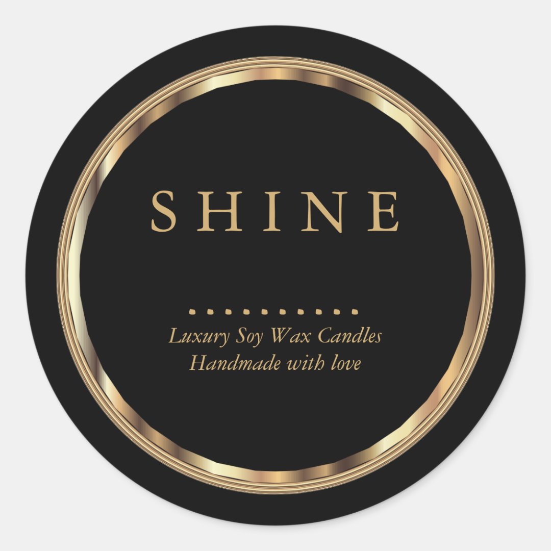 ⭐ Metallic Gold and Black Labels | Zazzle