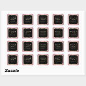 Metallic Gold and Pink Labels Square | Zazzle