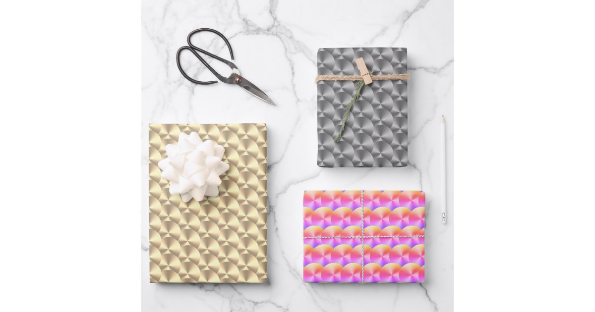 Metallic gold and silver wrapping paper sheets | Zazzle