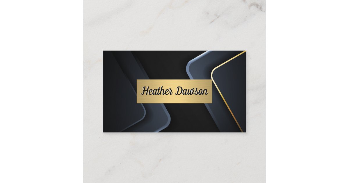 Metallic Gold Frame Business Card | Zazzle