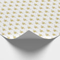 Metallic Gold Honey Bee Wrapping Paper | Zazzle