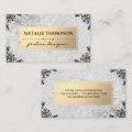Metallic Gold / Speckled / Ornate Accents Business Card | Zazzle