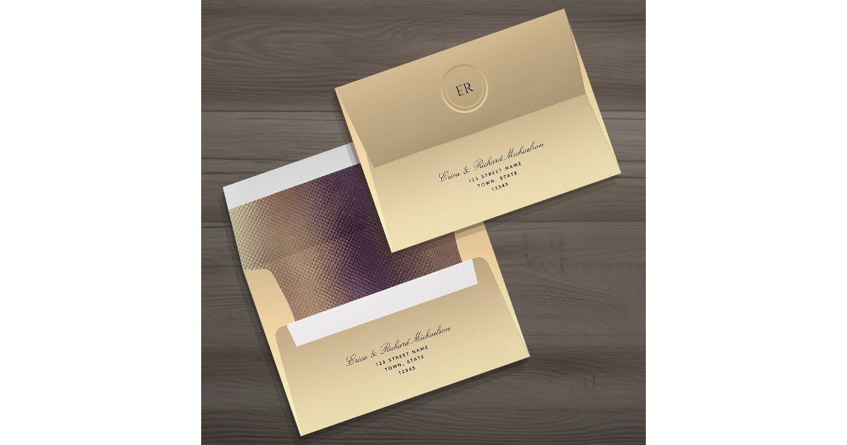 Metallic Gold Wedding Envelope | Zazzle