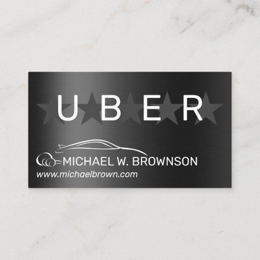 Metallic Gray Automobile Service Logo Business Card | Zazzle
