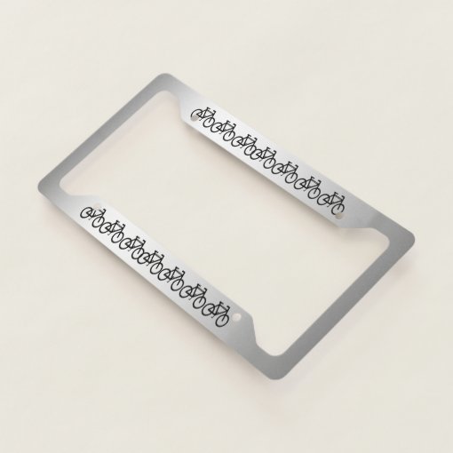Metallic Gray Bicycle Sports License Plate Frame | Zazzle