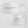 Metallic Grey Minimalist Professional Plain Business Card | Zazzle