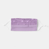Metallic Lavender Purple Glitter Dripping Mauve Adult Cloth Face Mask ...