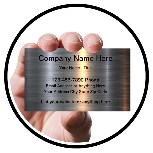 Metallic Look Classic Business Cards | Zazzle