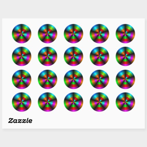 Metallic Look Optical Illusion Sticker | Zazzle