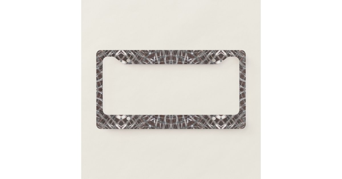 Metallic Metal Mesh Silver License Plate Frame | Zazzle