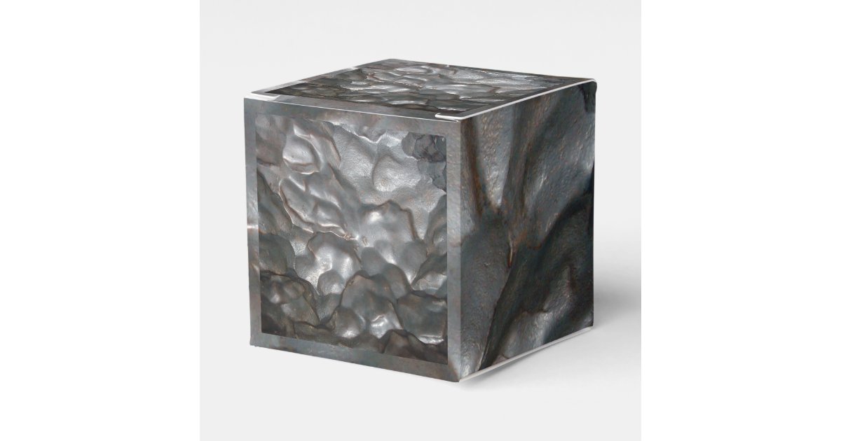 Metallic Meteorite Rock Print, Favor Boxes | Zazzle