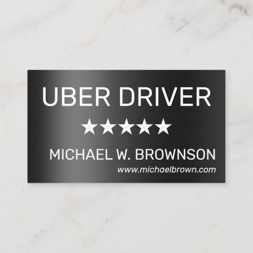 Metallic Modern Minimal Driver Business Card | Zazzle