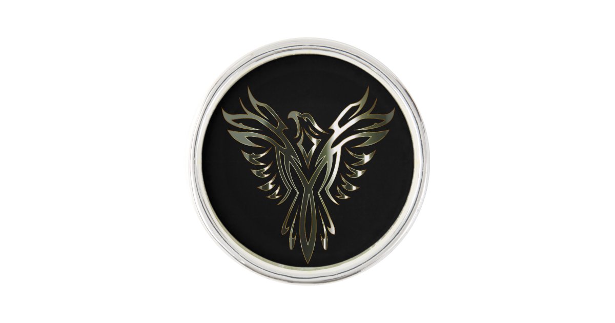Metallic Phoenix Lapel Pin | Zazzle