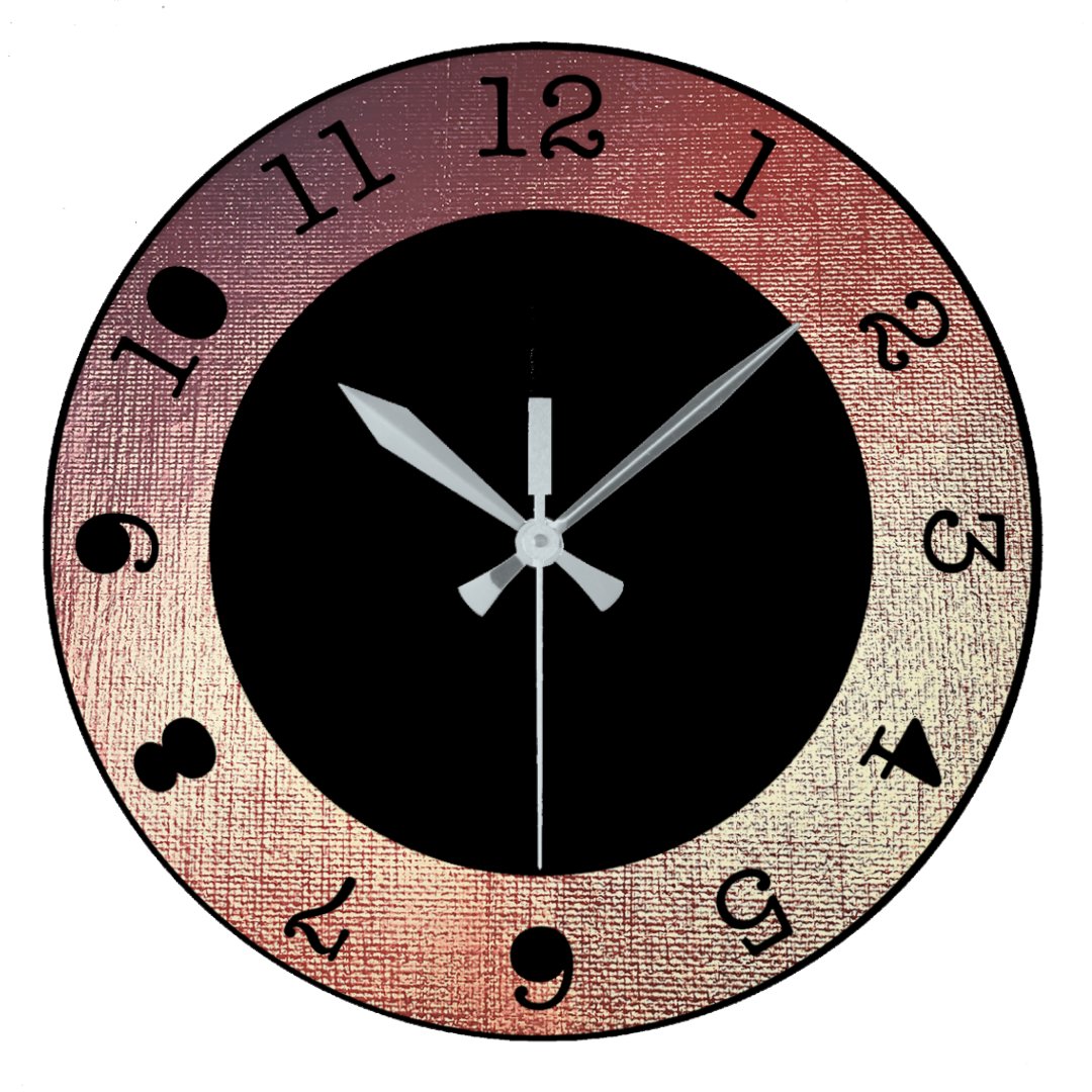 Metallic Pink Rose Gold Blush Contemporary Black Large Clock | Zazzle