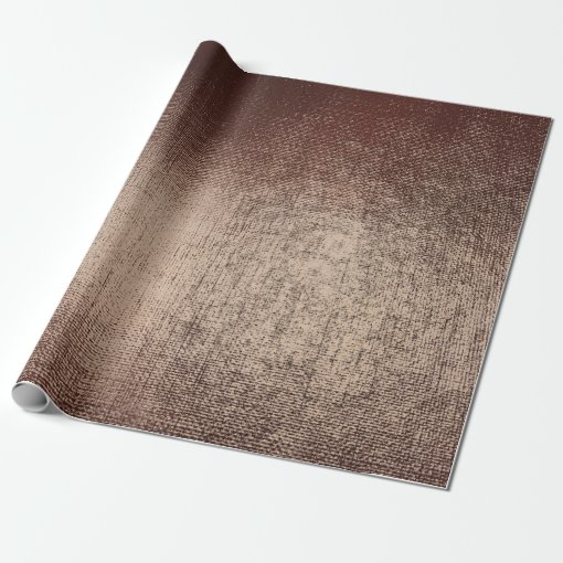 Metallic Powder Bronze Copper Rose Gold Linen Burl Wrapping Paper | Zazzle