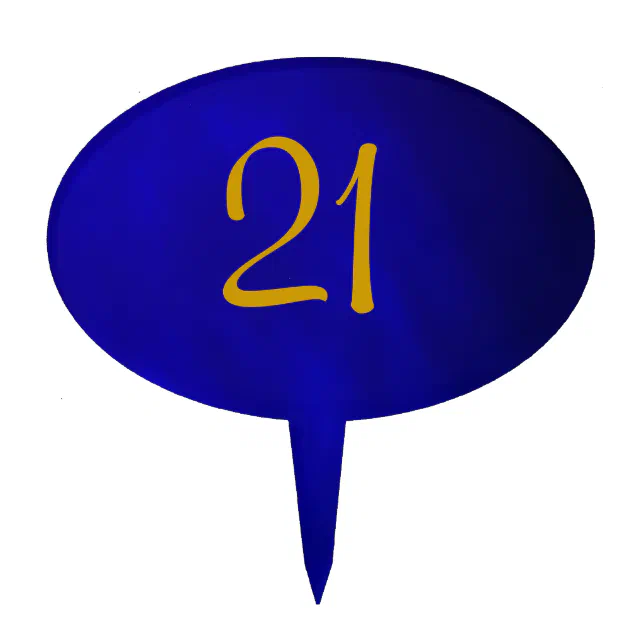 Metallic Royal Blue Cake Topper | Zazzle