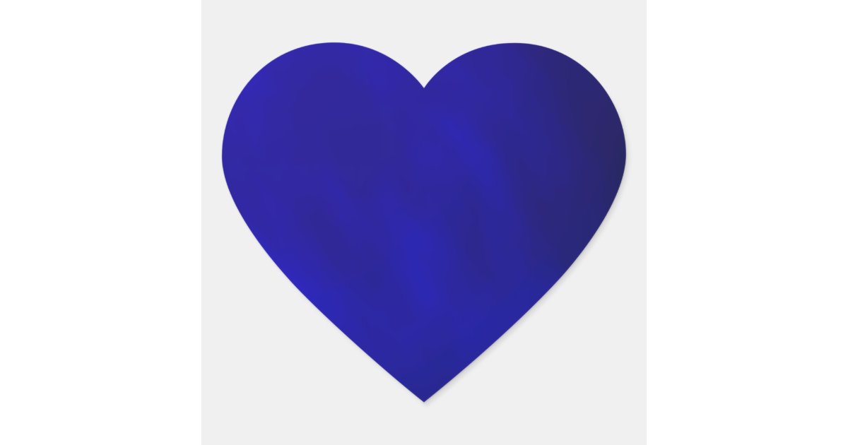 Metallic Royal Blue Heart Sticker | Zazzle