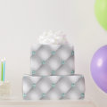 Metallic Satin White Mint Green Bling Wrapping Paper | Zazzle