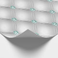 Metallic Satin White Mint Green Bling Wrapping Paper | Zazzle