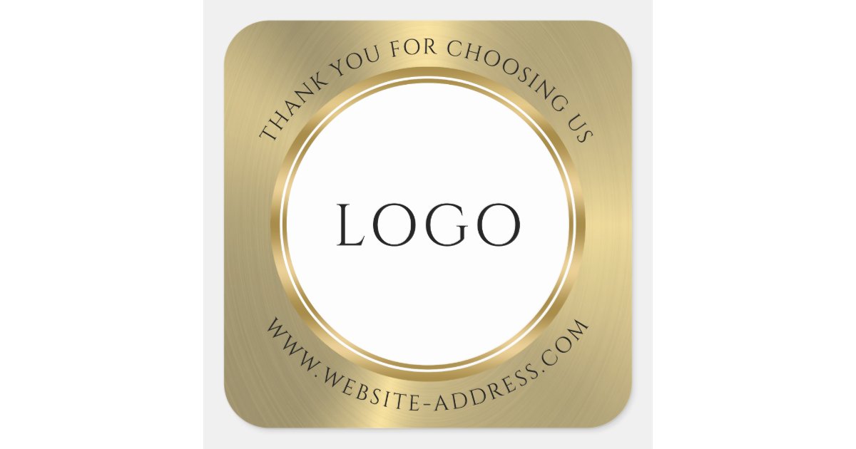 Metallic Shiny Gold Look Classic Round Sticker | Zazzle