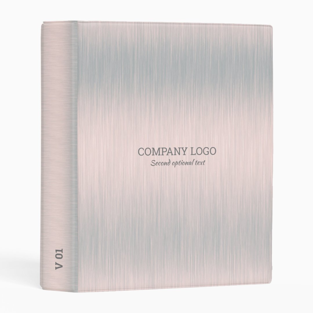 Metallic silver brushed aluminum texture mini binder | Zazzle