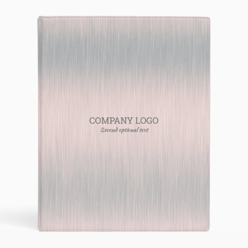 Metallic silver brushed aluminum texture mini binder | Zazzle