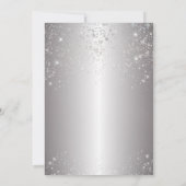 Metallic Silver Glitter Christmas Eve Party Invitation | Zazzle