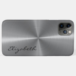 Metallic Stainless Steel Metal Look Case-Mate iPhone Case | Zazzle