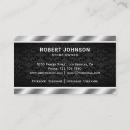 Metallic Steel Bolts Fasteners Hardware Store Business Card | Zazzle